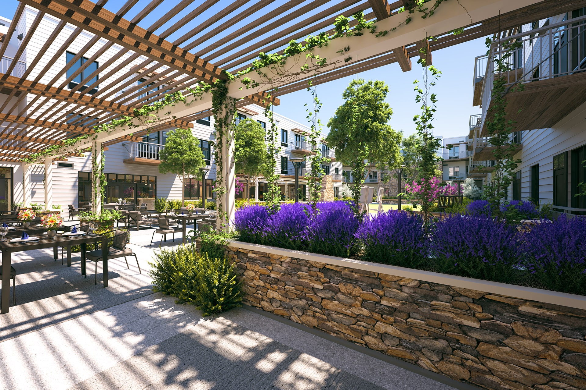 Courtyard 3D Rendering Chicago IL - SONNY+ASH